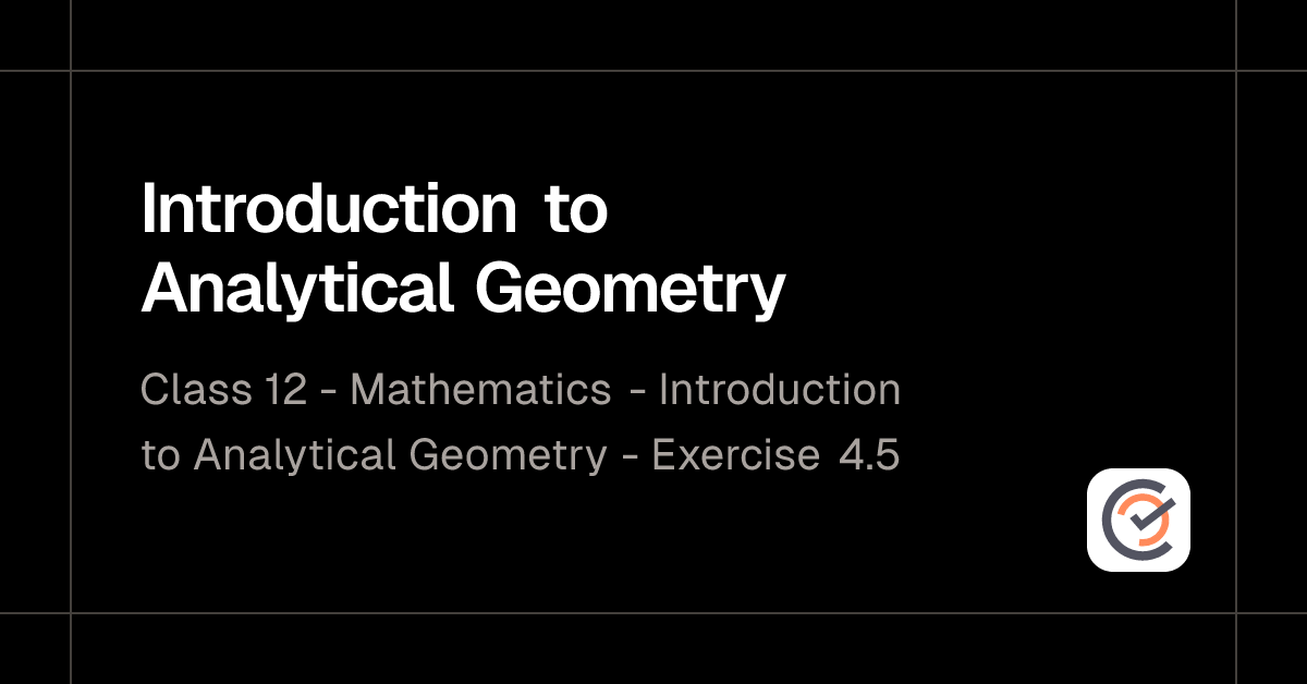 Introduction to Analytical Geometry
